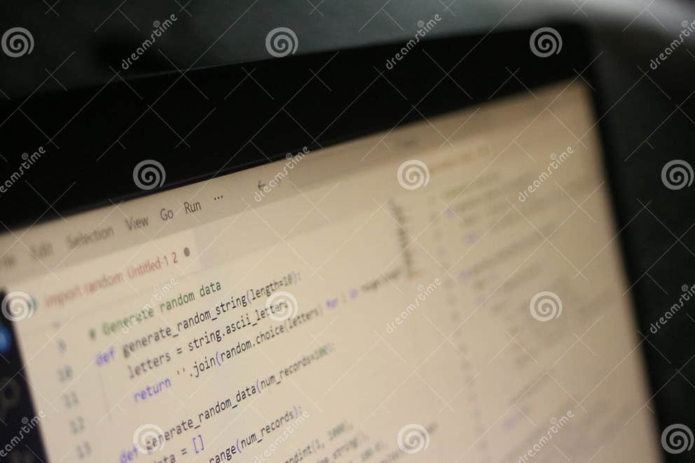 Computer Code Programming Language Coding Close High Resolution Photo on Computer Laptop Screen ...