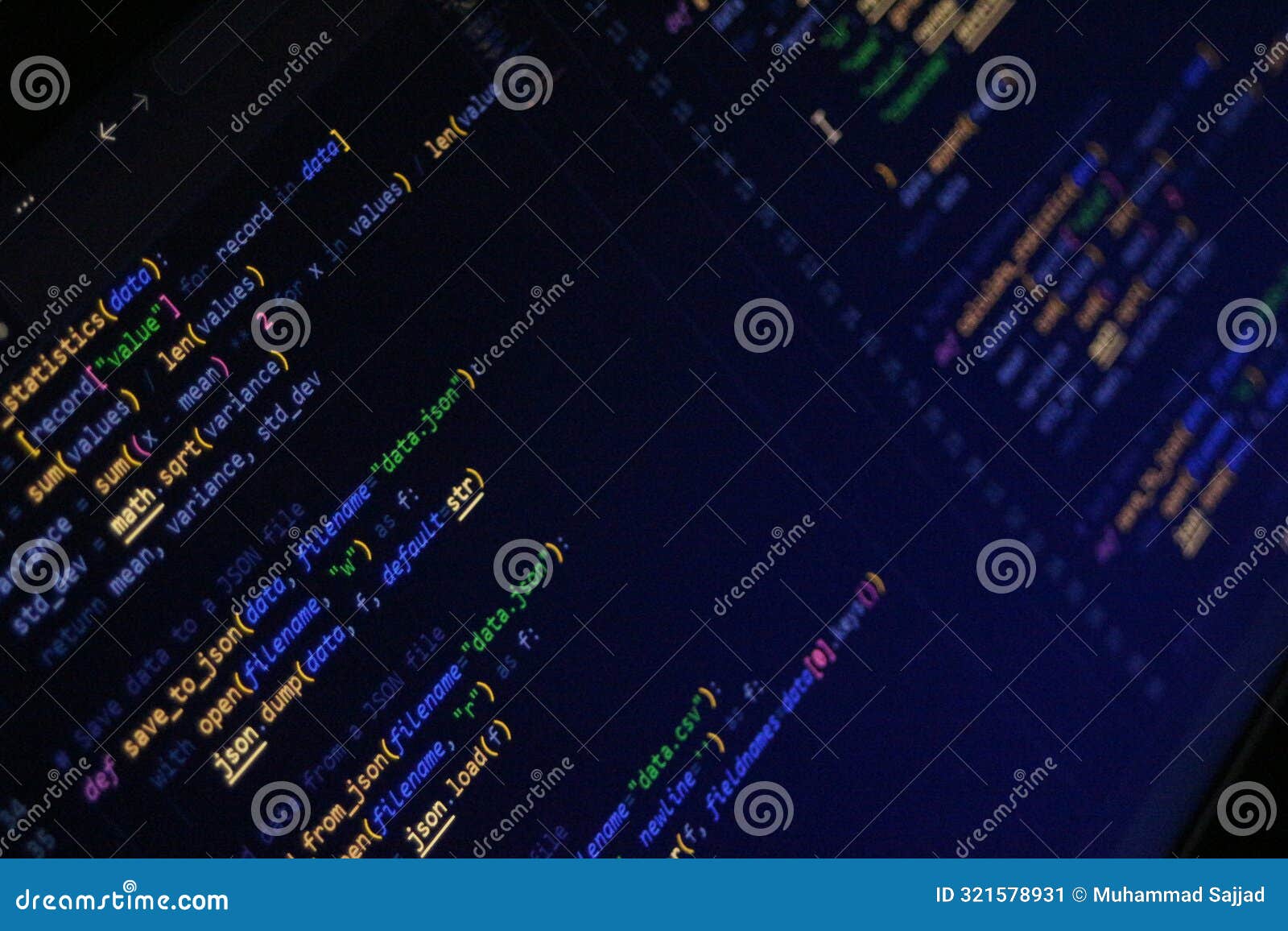 Computer Code Programming Language Coding Close High Resolution Photo On Computer Laptop Screen