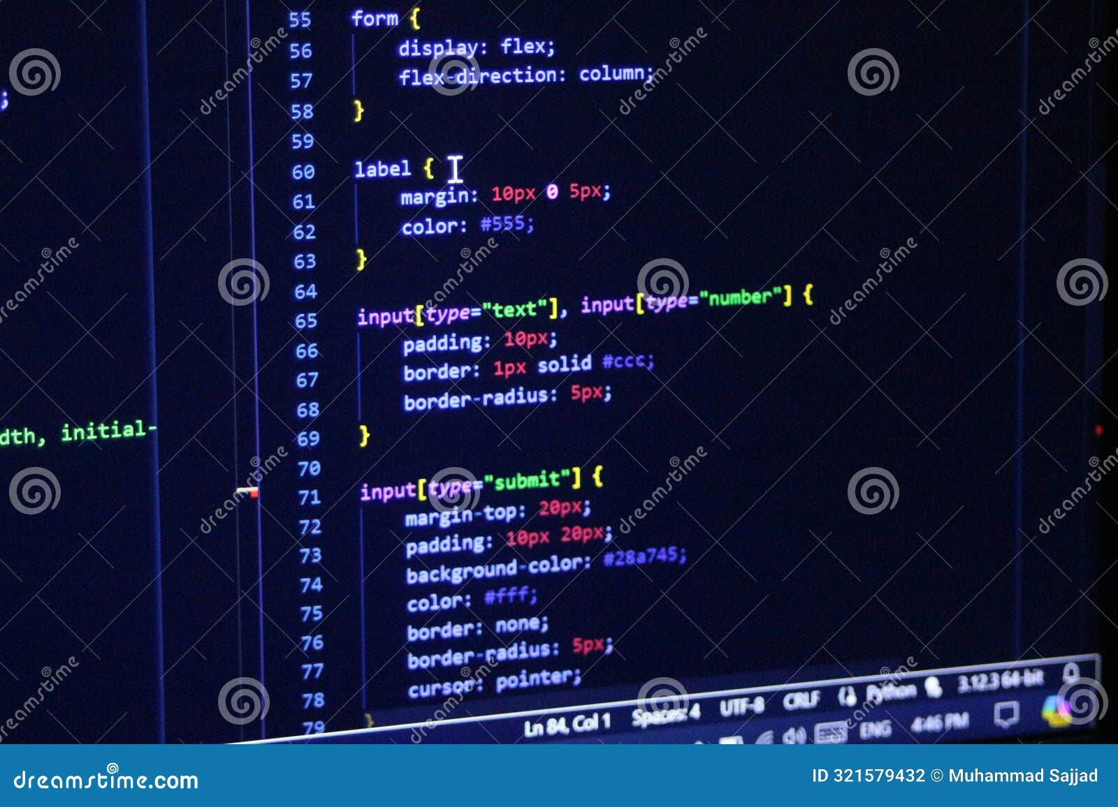Computer Code Programming Language Coding Close High Resolution Photo On Computer Laptop Screen