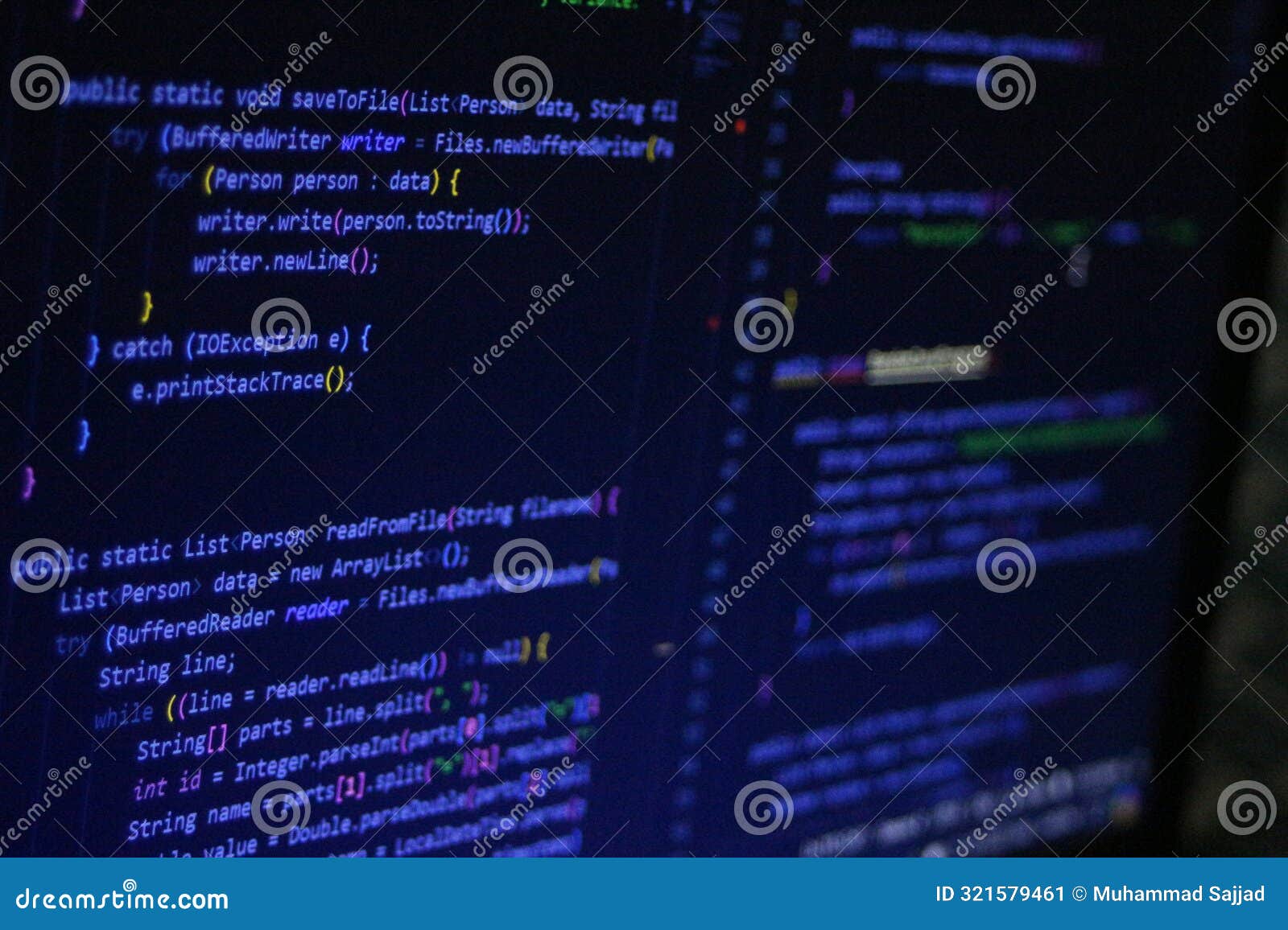 Computer Code Programming Language Coding Close High Resolution Photo On Computer Laptop Screen