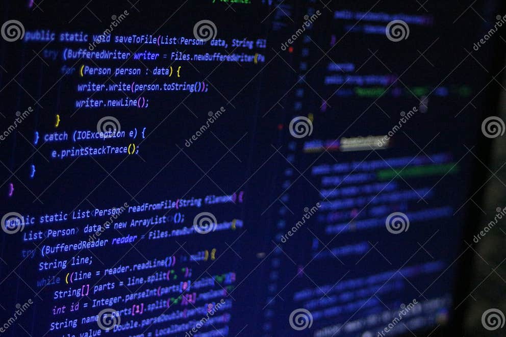 Computer Code Programming Language Coding Close High Resolution Photo