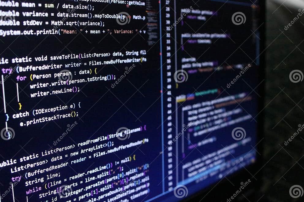 Computer Code Programming Language Coding Close High Resolution Photo