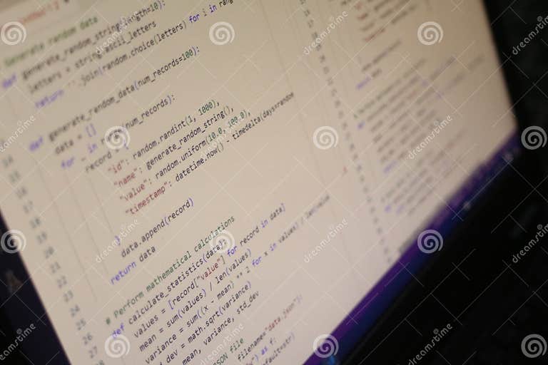 Computer Code Programming Language Coding Close High Resolution Photo on Computer Laptop Screen ...