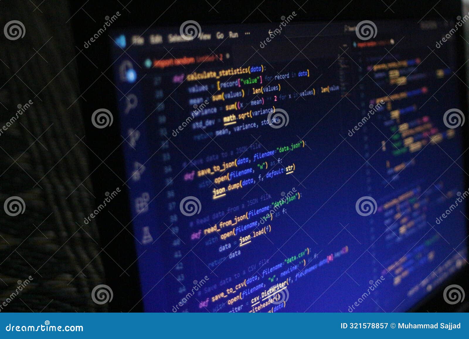 Computer Code Programming Language Coding Close High Resolution Photo on Computer Laptop Screen ...