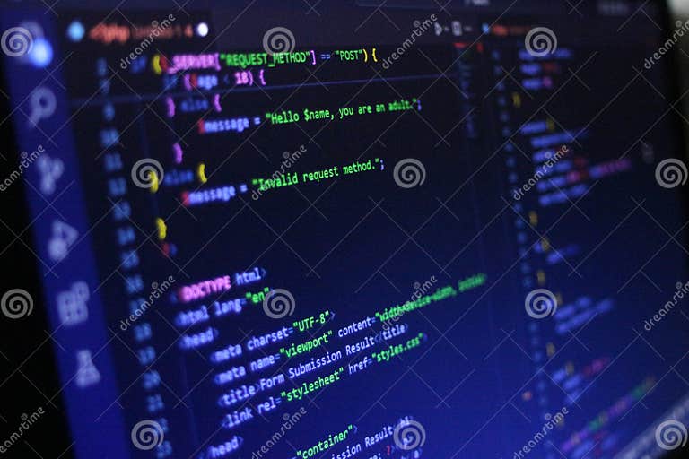 Computer Code Programming Language Coding Close High Resolution Photo ...