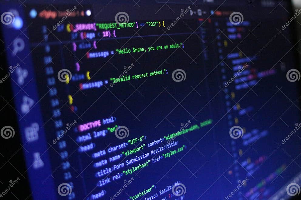 Computer Code Programming Language Coding Close High Resolution Photo ...