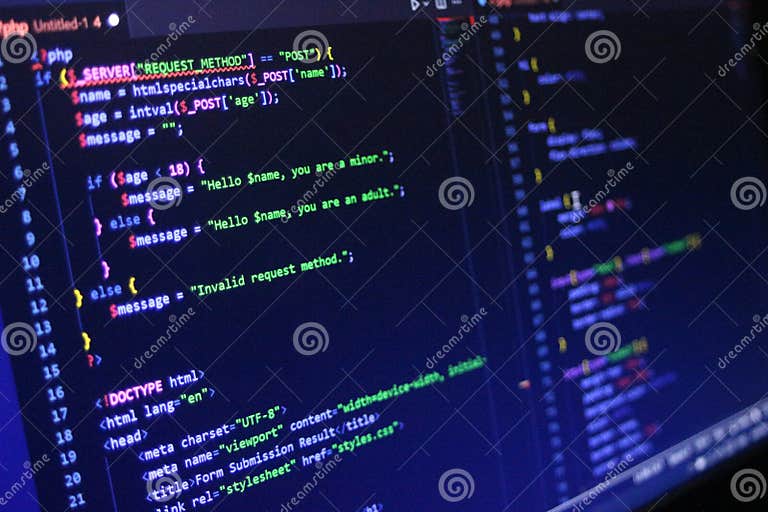 Computer Code Programming Language Coding Close High Resolution Photo ...