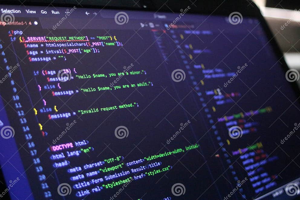 Computer Code Programming Language Coding Close High Resolution Photo ...