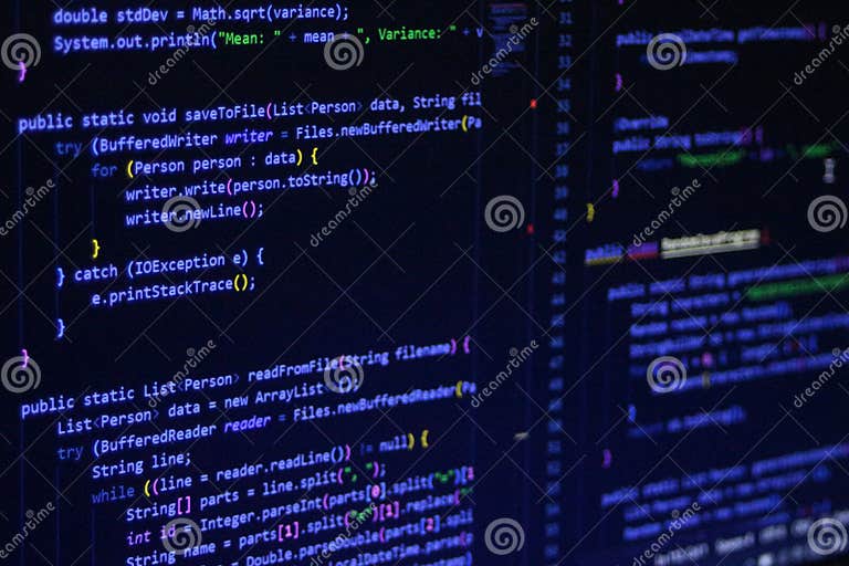 Computer Code Programming Language Coding Close High Resolution Photo ...