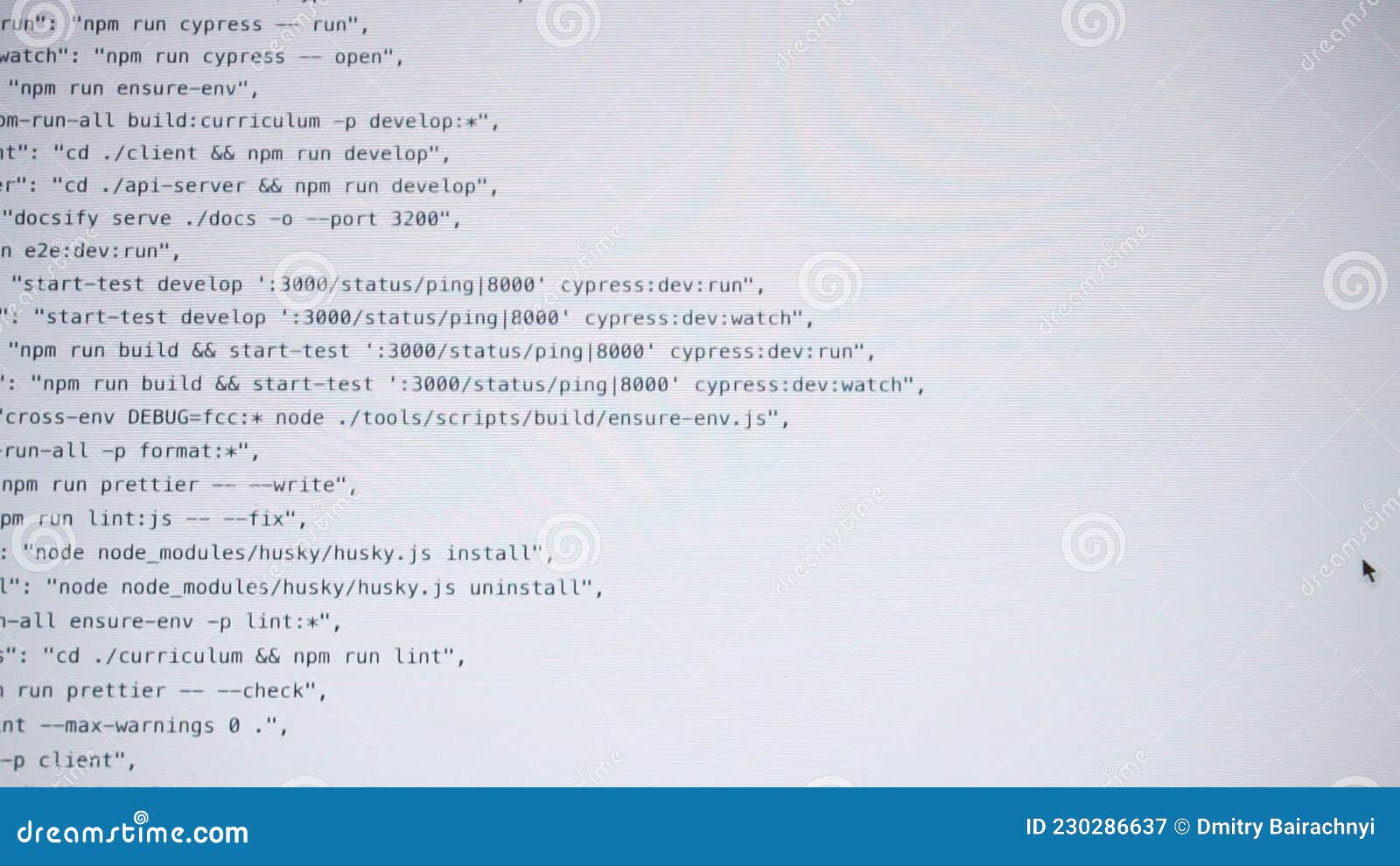 Computer Code Running Over White Screen of Laptop Stock Video - Video ...