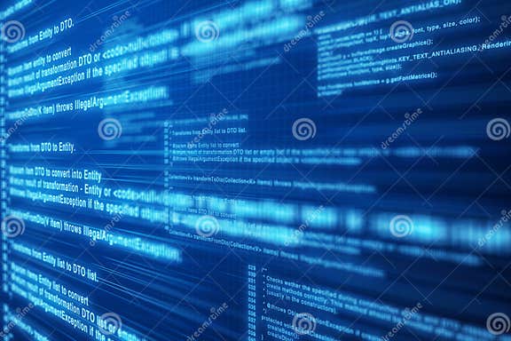 Computer code screen stock illustration. Illustration of business ...