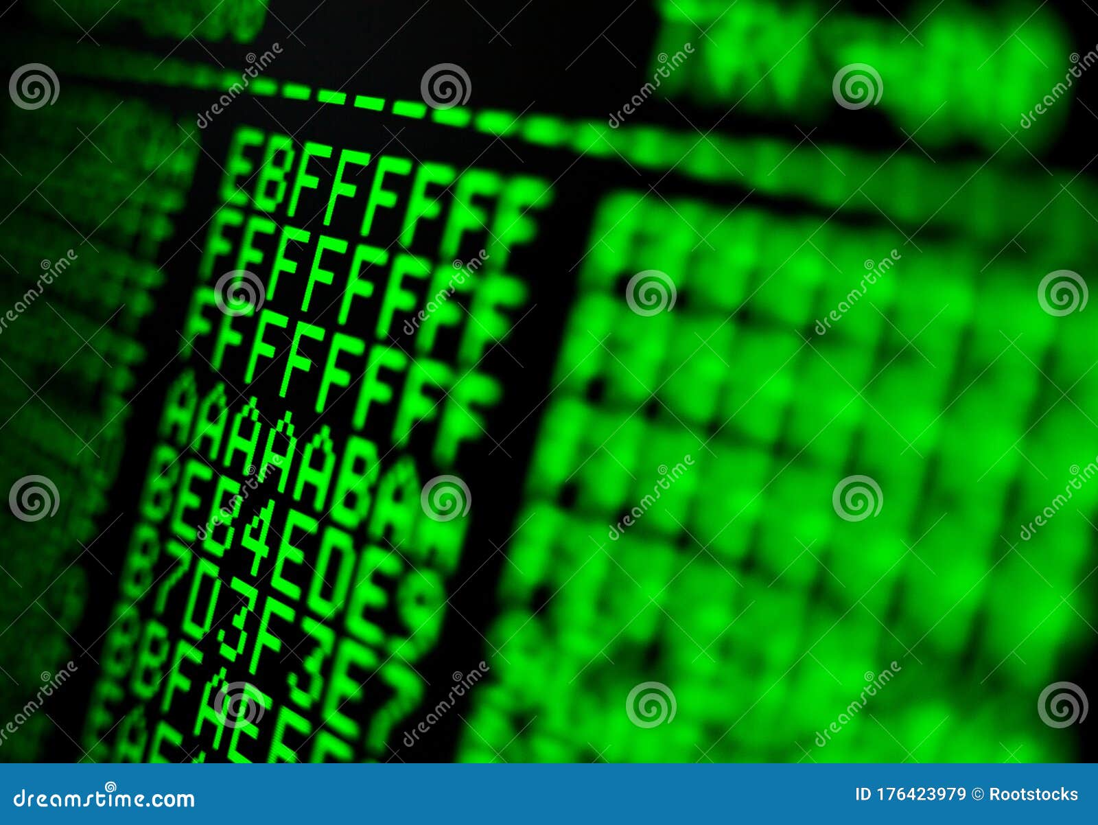 Computer Code on the Screen Stock Image - Image of background, monitor ...