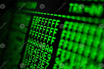 Computer Code on the Screen Stock Photo - Image of computer, host ...