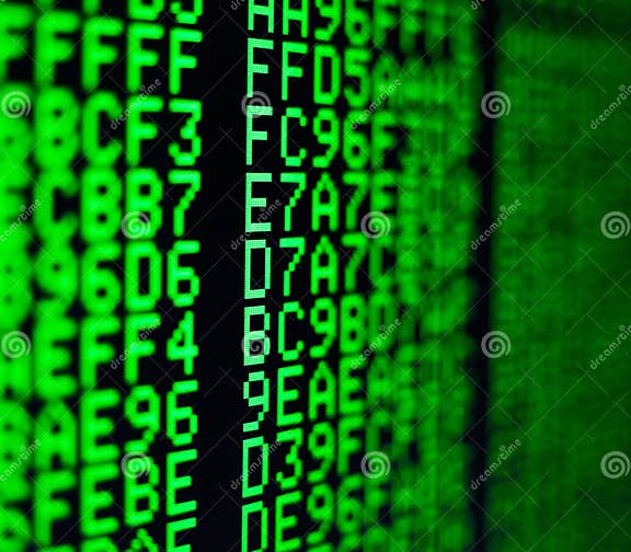 Computer Code on the Screen Stock Photo - Image of display, hack: 185300686