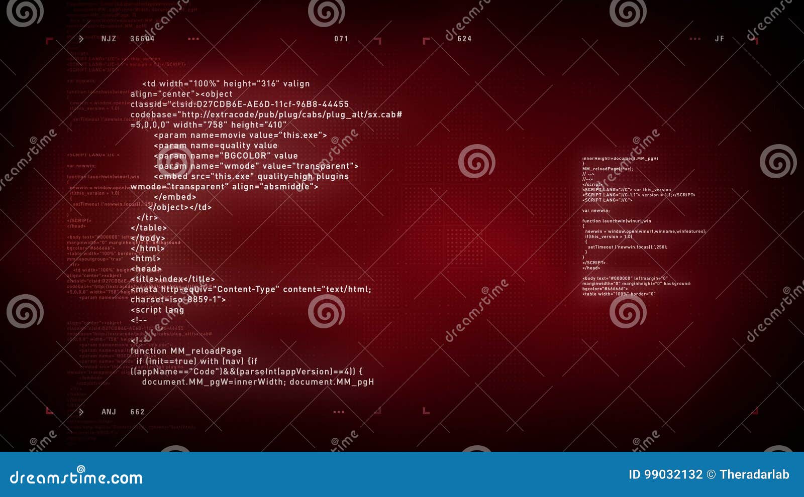 4K Computer Code Scrolling Red Stock Footage - Video of program, mobile ...