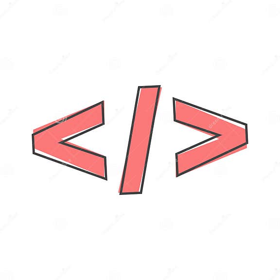 Computer Code Slash Vector Icon. Symbol of Programming, Webdesign ...