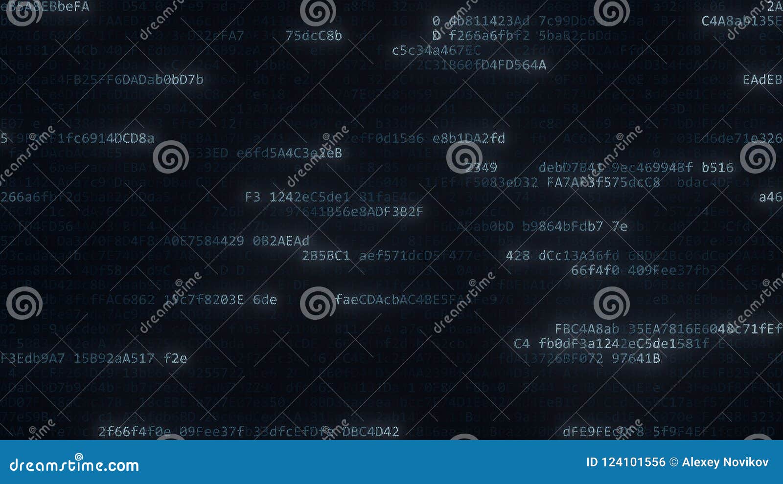 Data Streams. Computer Code Symbols on the Screen, 3D Rendering Stock ...