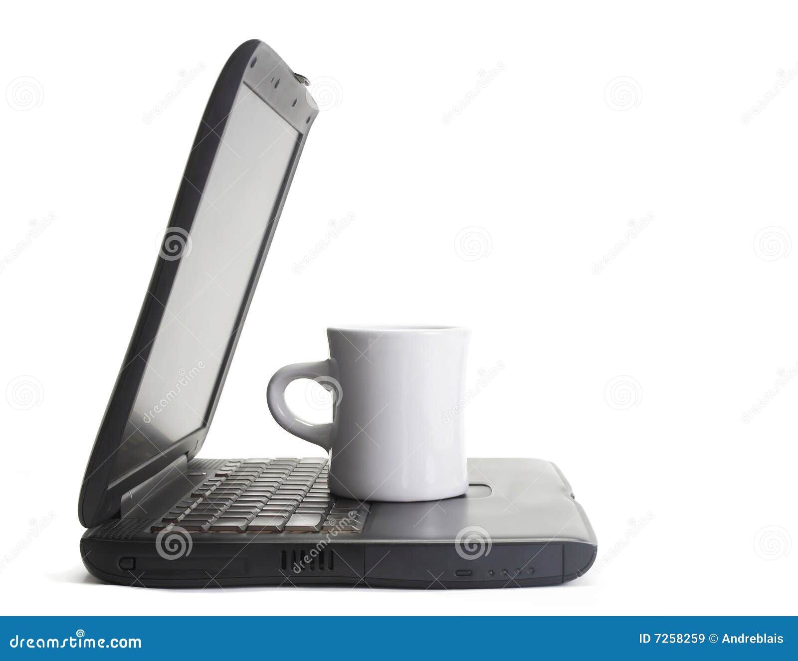 Computer and Coffee stock image. Image of business, cafe - 7258259