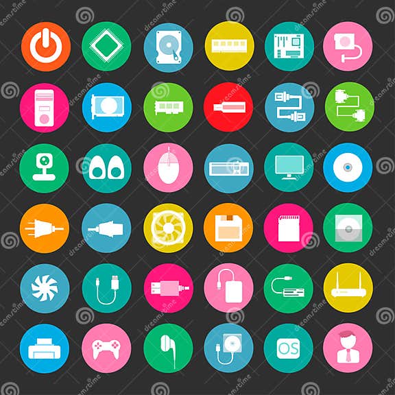 Computer color icon stock vector. Illustration of data - 42622831