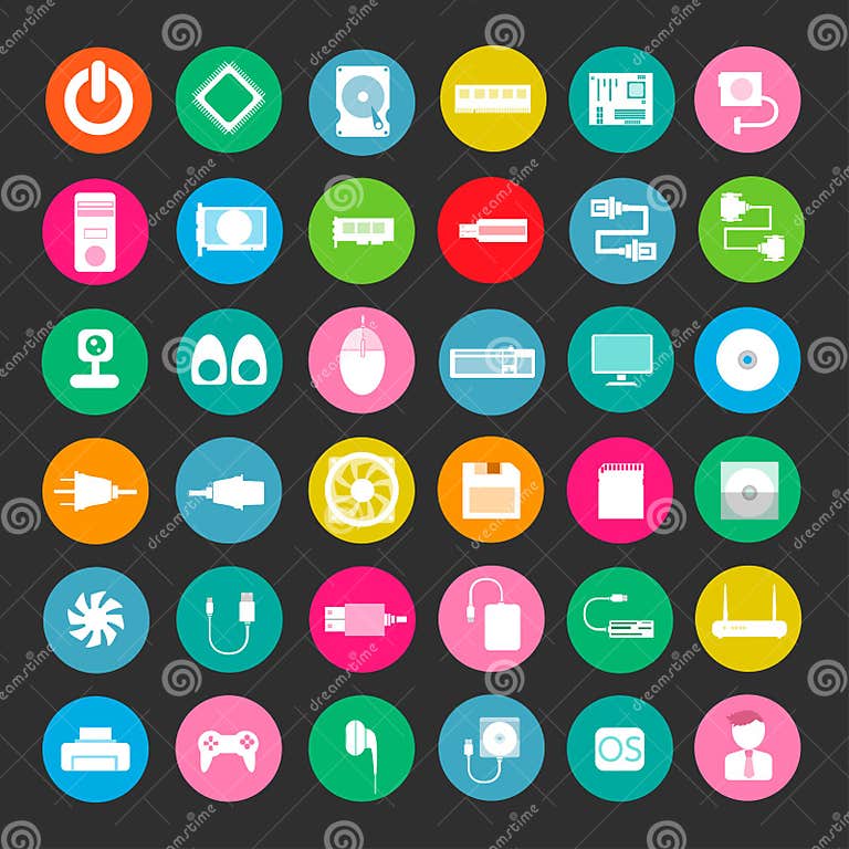 Computer color icon stock vector. Illustration of data - 42622831