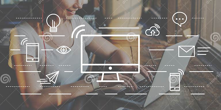 Computer Communication Connection Technology Information Concept Stock ...