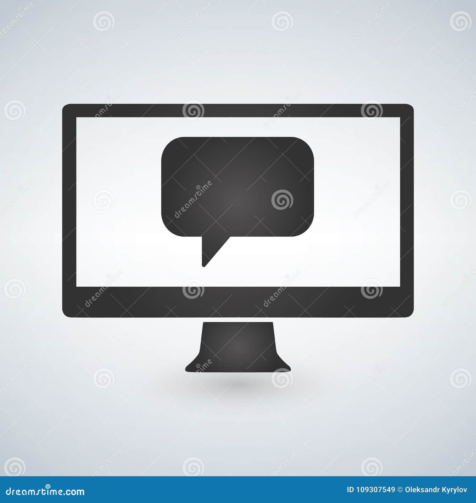 Computer Communication Message Icon Stock Illustration - Illustration ...