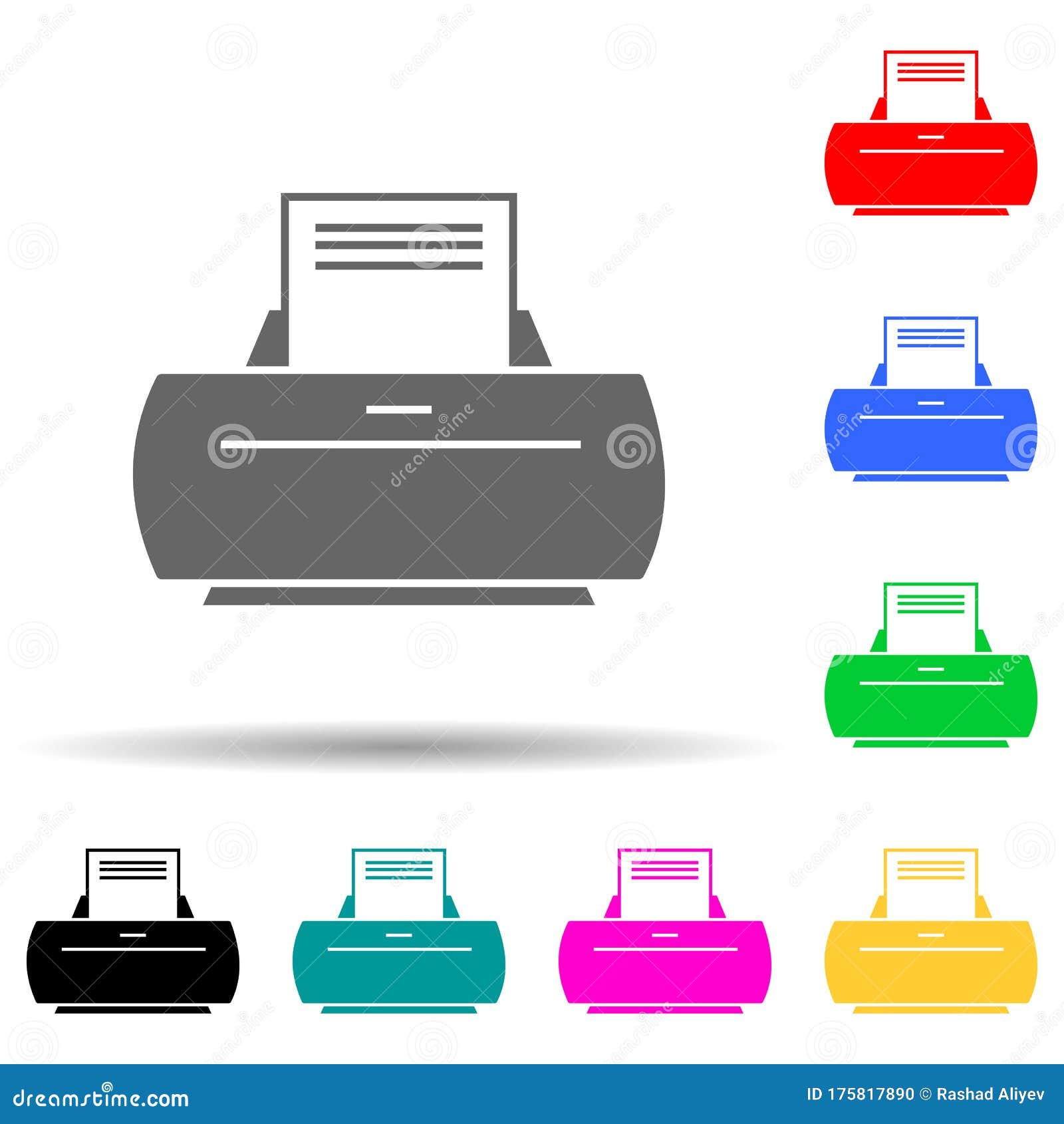 Computer Communication Multi Color Style Icon Simple Thin Line Outline Vector Of Web Icons For