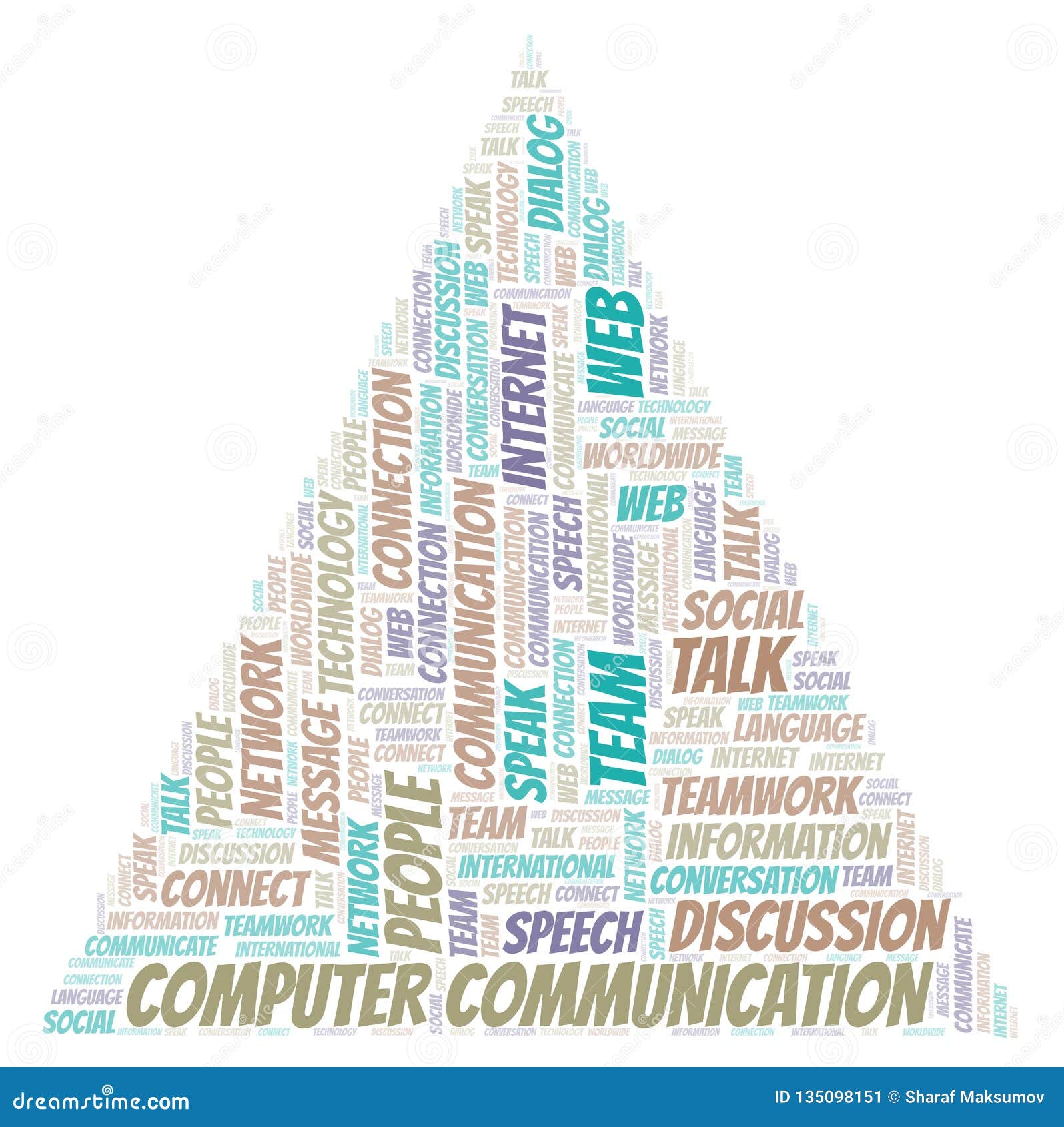 Computer Communication Word Cloud Stock Illustration - Illustration of ...