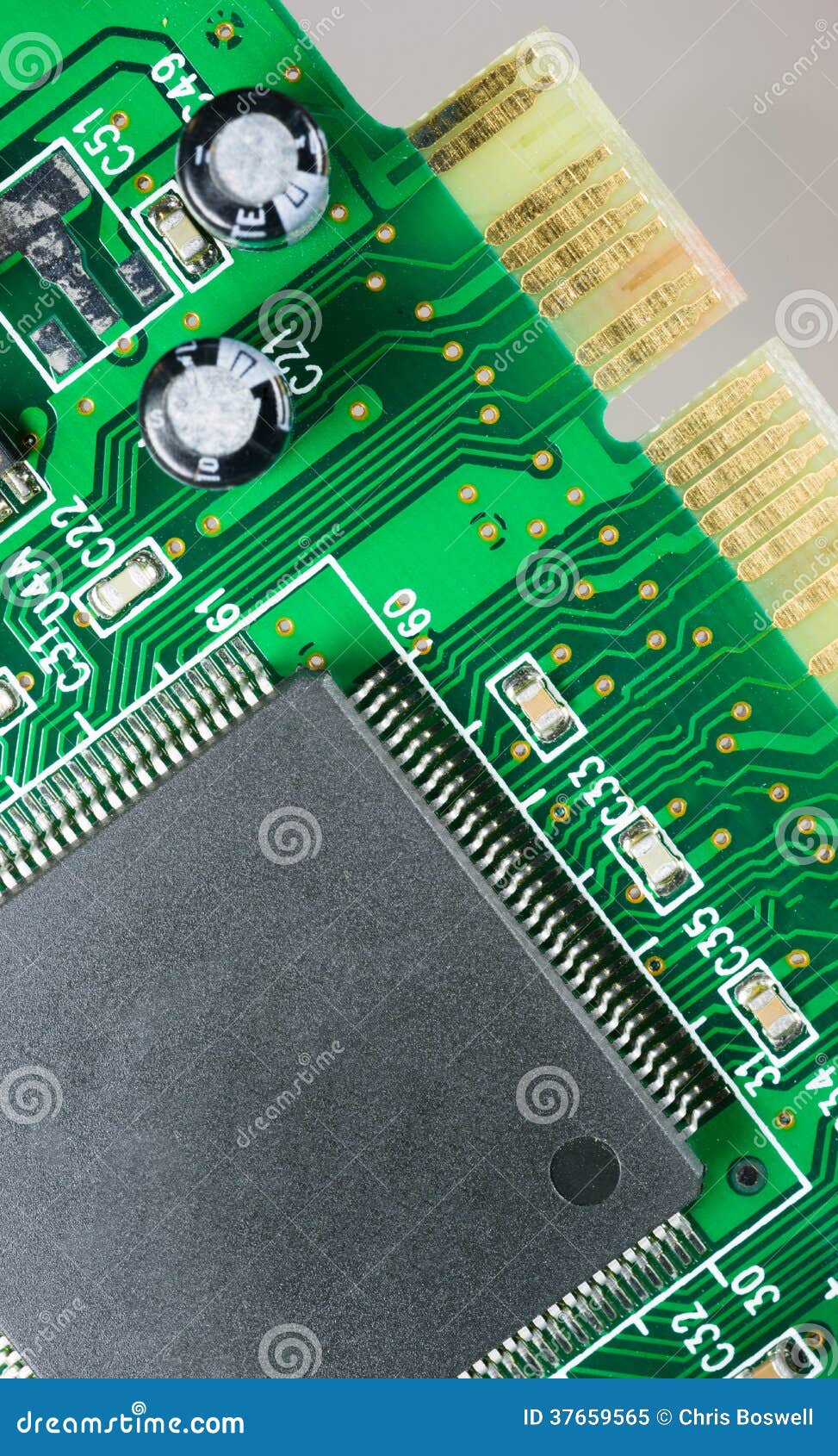 Computer Component Circuit Board Memory Processor Networking Card Stock ...
