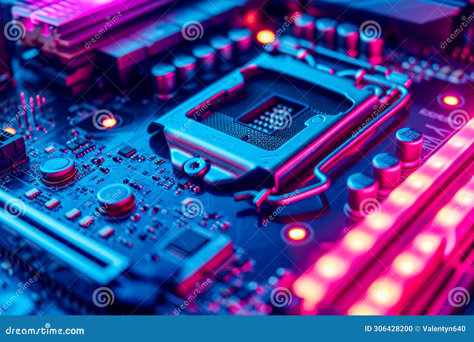 Computer Component Possibly Motherboard or Microcontroller is Shown in ...