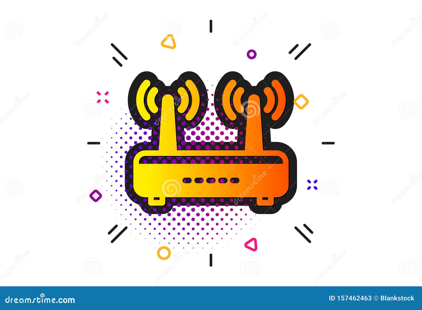 Wifi Router Icon. Computer Component Sign. Internet Symbol. Vector ...