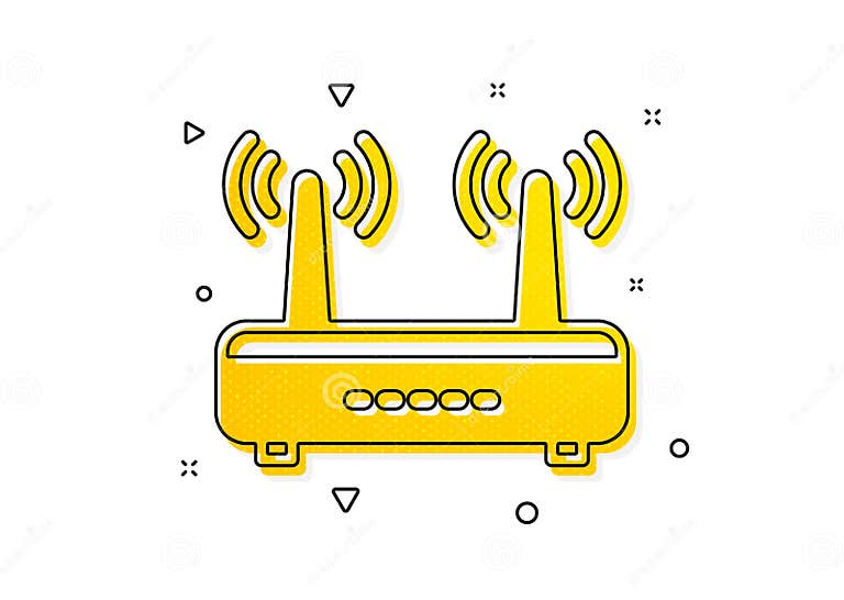 Wifi Router Icon. Computer Component Sign. Internet Symbol. Vector ...