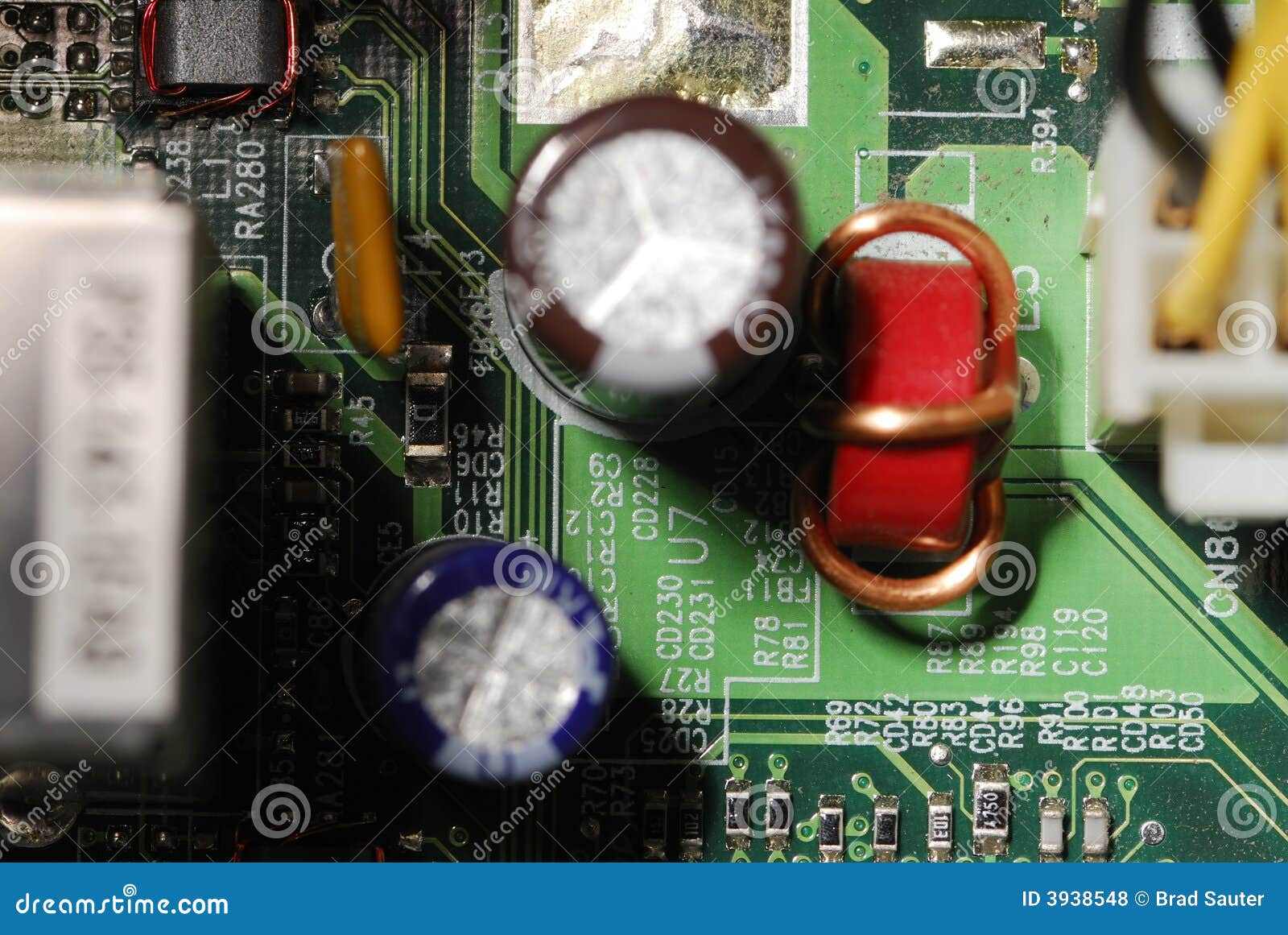 Computer Components stock photo. Image of macro, routing - 3938548