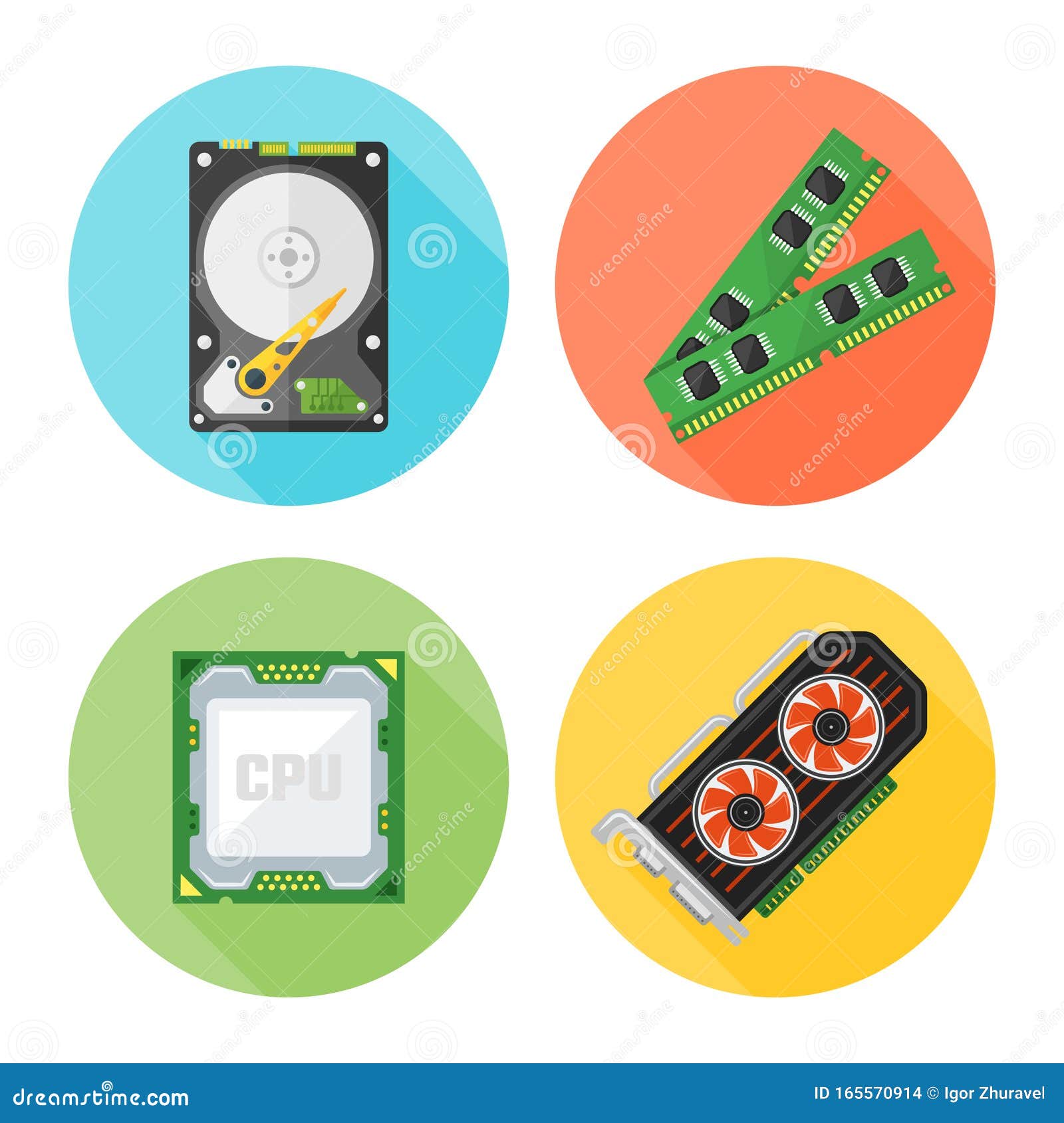 PC Gaming Components Cartoon Vector | CartoonDealer.com #200395257