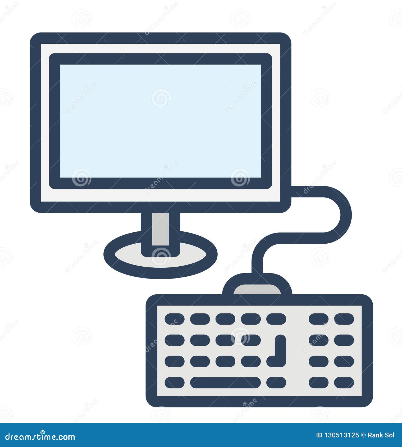 Computer, Computer Devices Isolated Vector Icon that Can Be Easily Edited in Any Size or ...