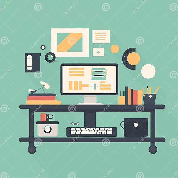 Computer stock illustration. Illustration of line, design - 280084513