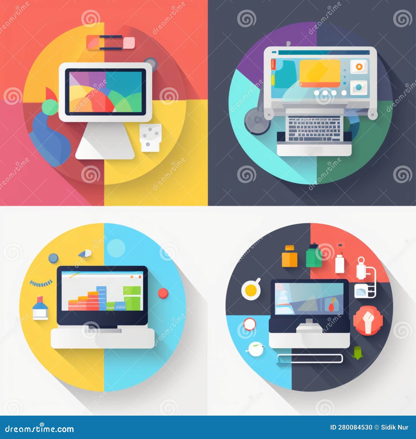 Computer stock illustration. Illustration of multimedia - 280084530