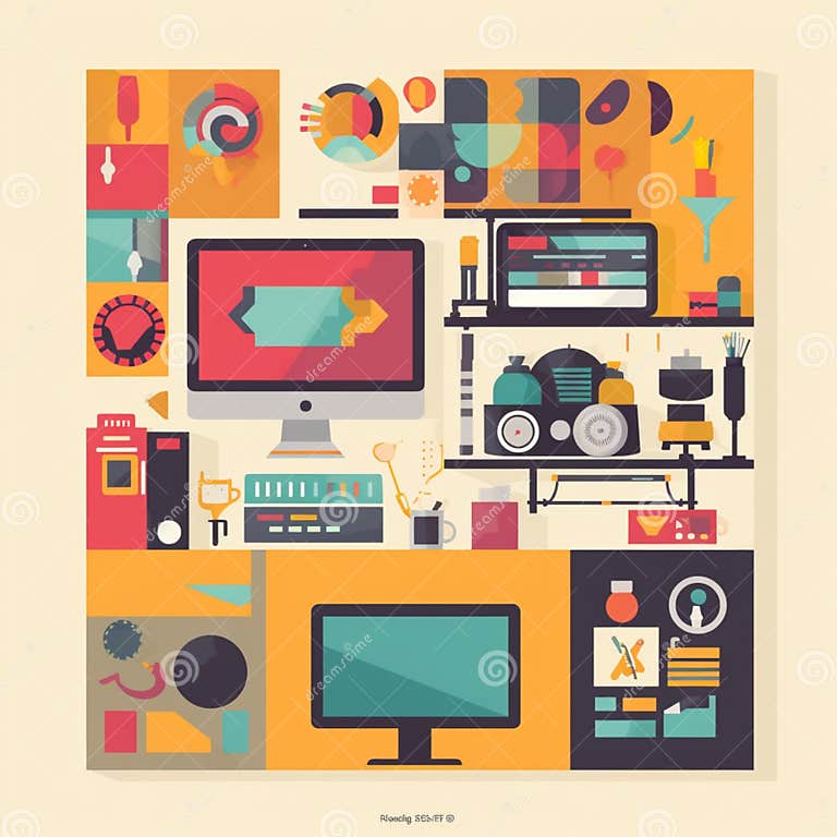 Computer stock illustration. Illustration of pattern - 280084546