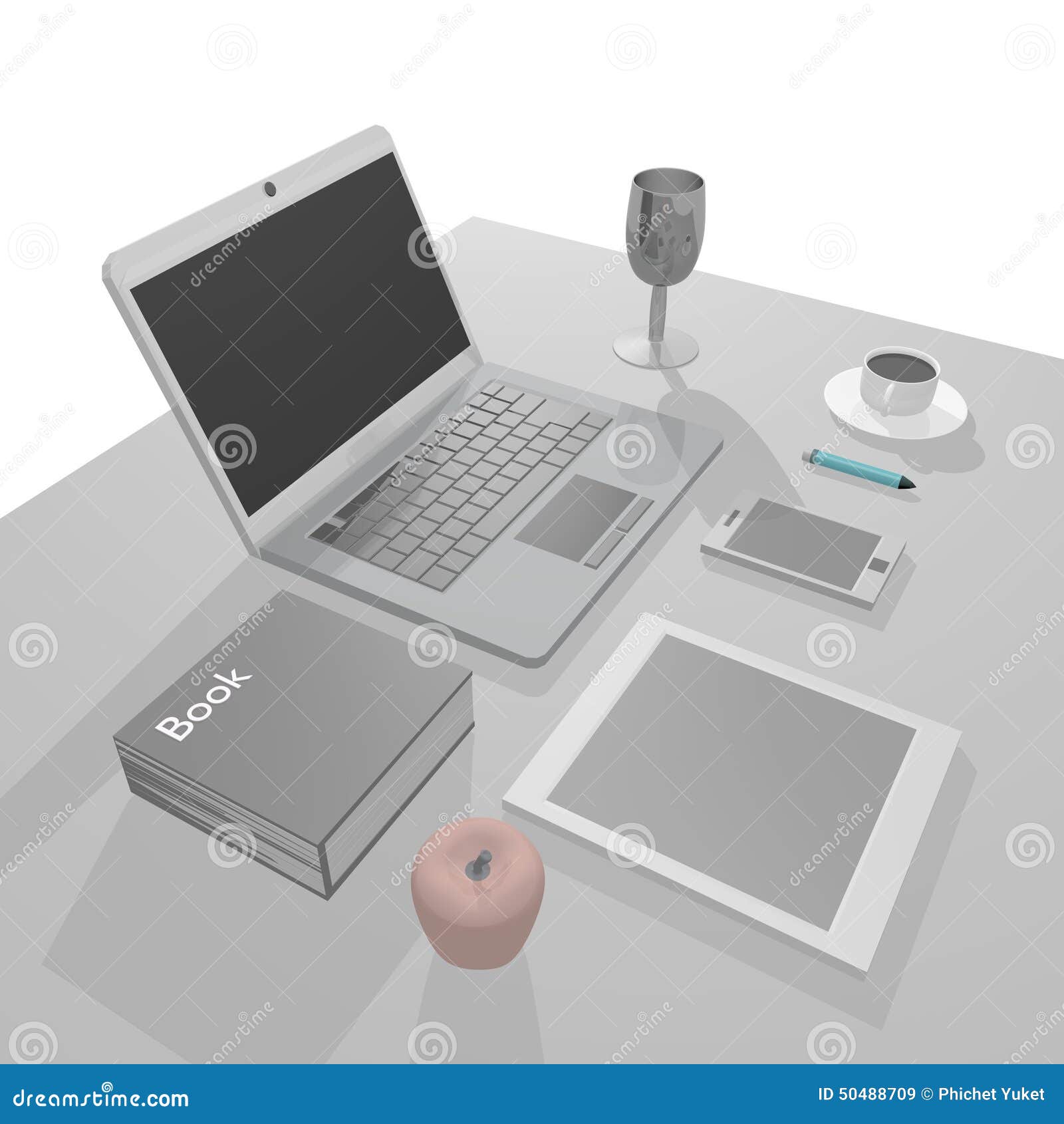 Computer concept 3d stock illustration. Illustration of internet - 50488709