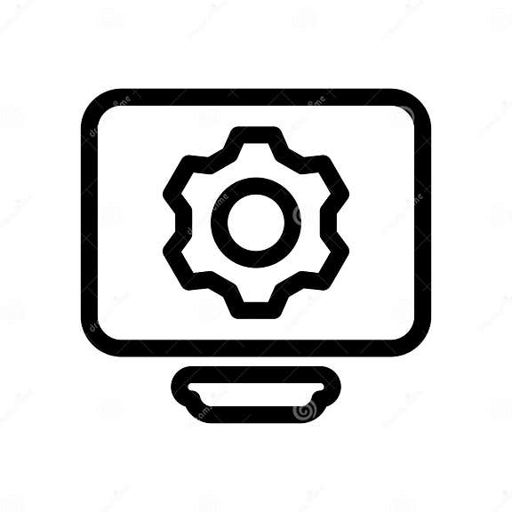 Computer Configuration Icon Stock Vector - Illustration of icon ...