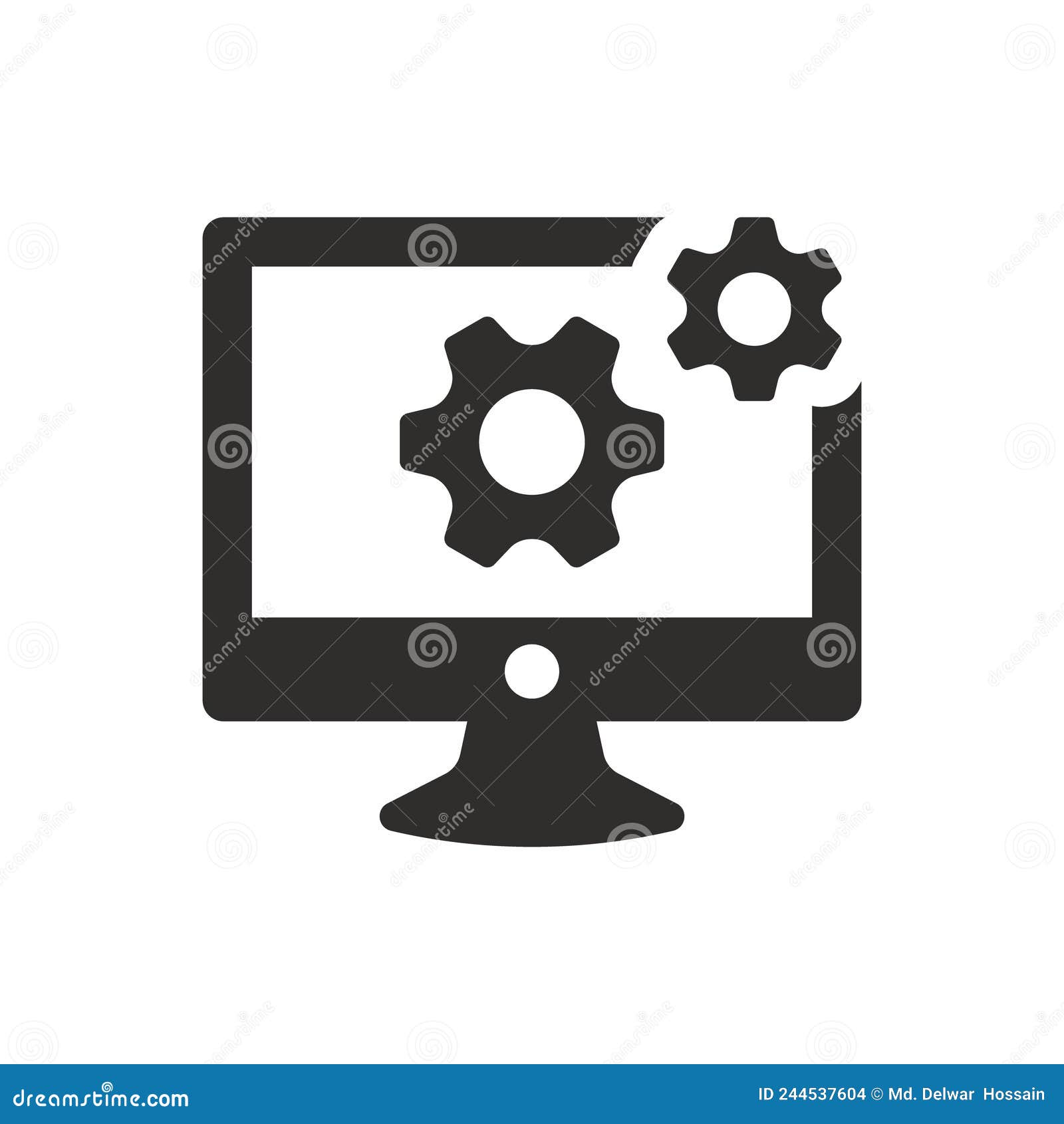 Computer Configuration Icon Stock Vector - Illustration of preferences ...