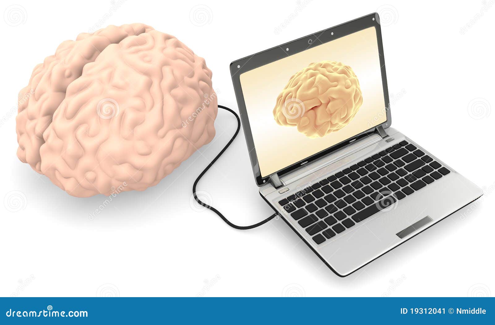 Computer Connected To A Human Brain Stock Image - Image: 19312041 Computer Connected To A Human Brain Stock Image - Image: 19312041
