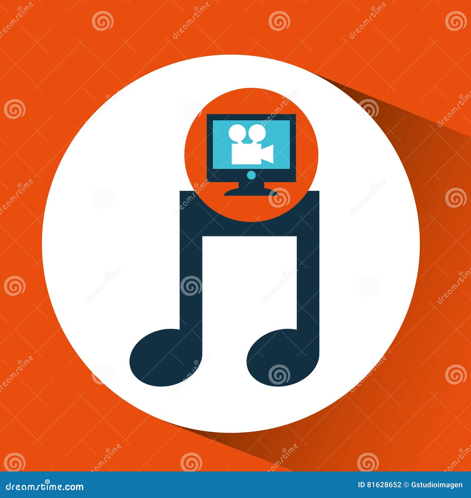 Computer Connection Film Music Concept Stock Vector - Illustration of ...