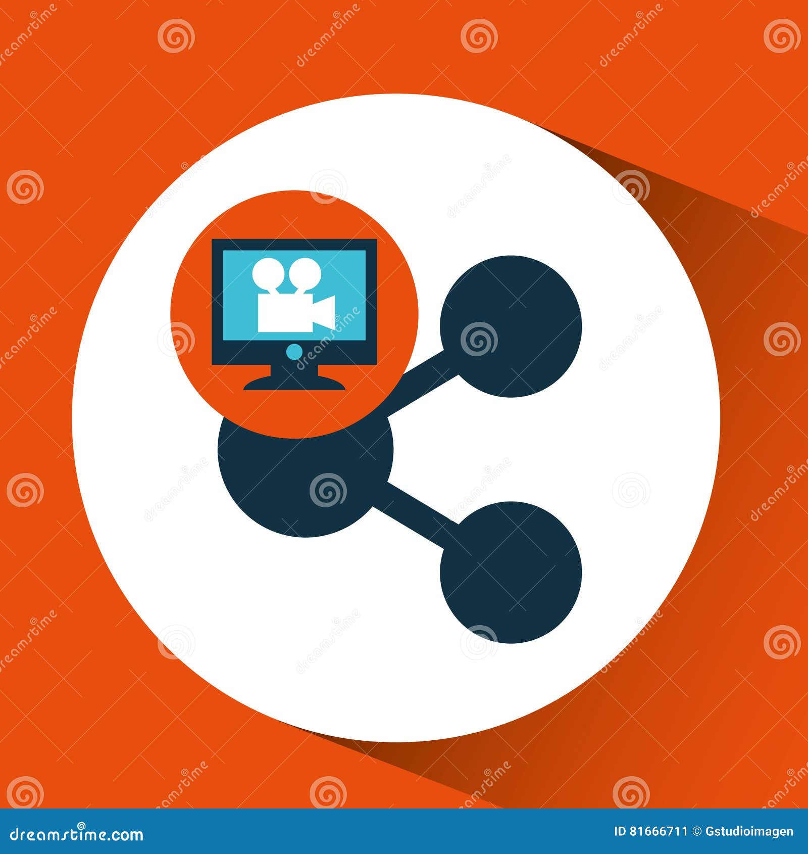 Computer Connection Film Sharing Concept Stock Vector - Illustration of ...