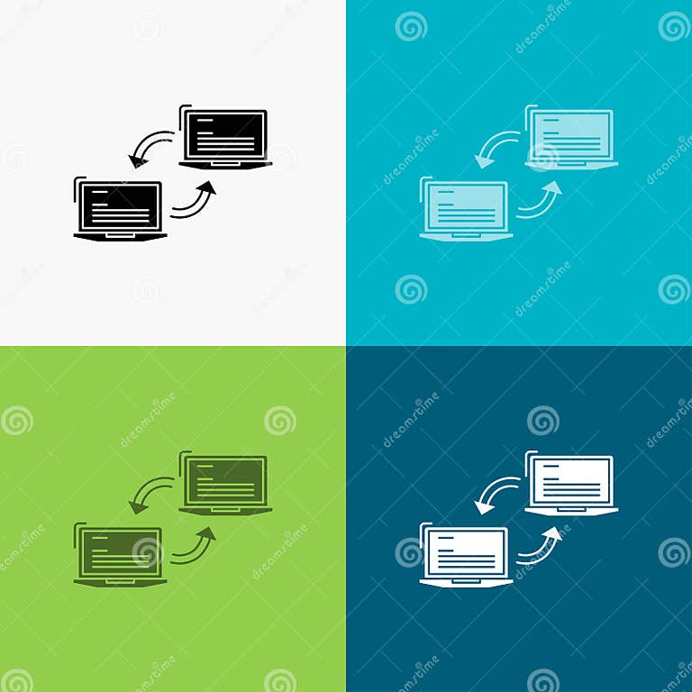 Computer, Connection, Link, Network, Sync Icon Over Various Background ...