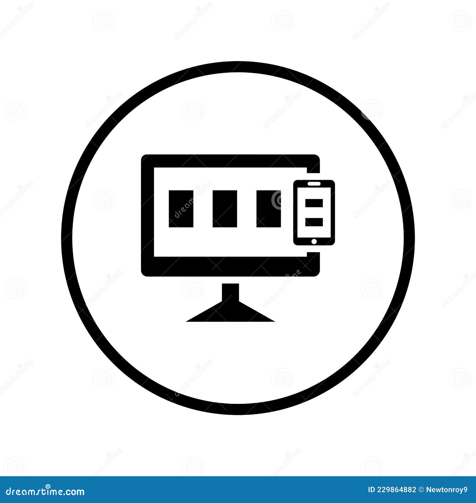 Computer, Connection, Responsive, Web Design Icon. Black Vector ...