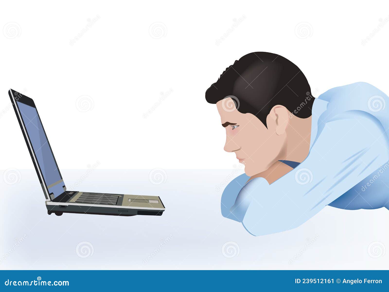 Computer Connection Wait for Line Connection - Stock Vector ...