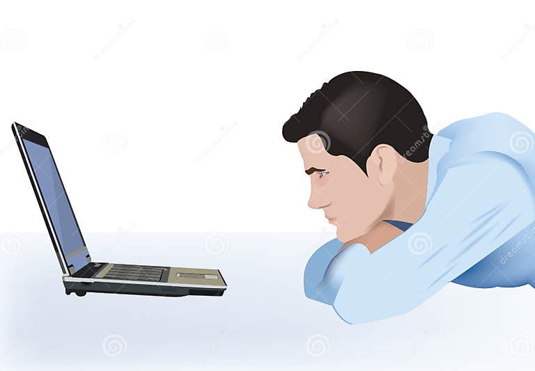 Computer Connection Wait for Line Connection - Stock Vector ...