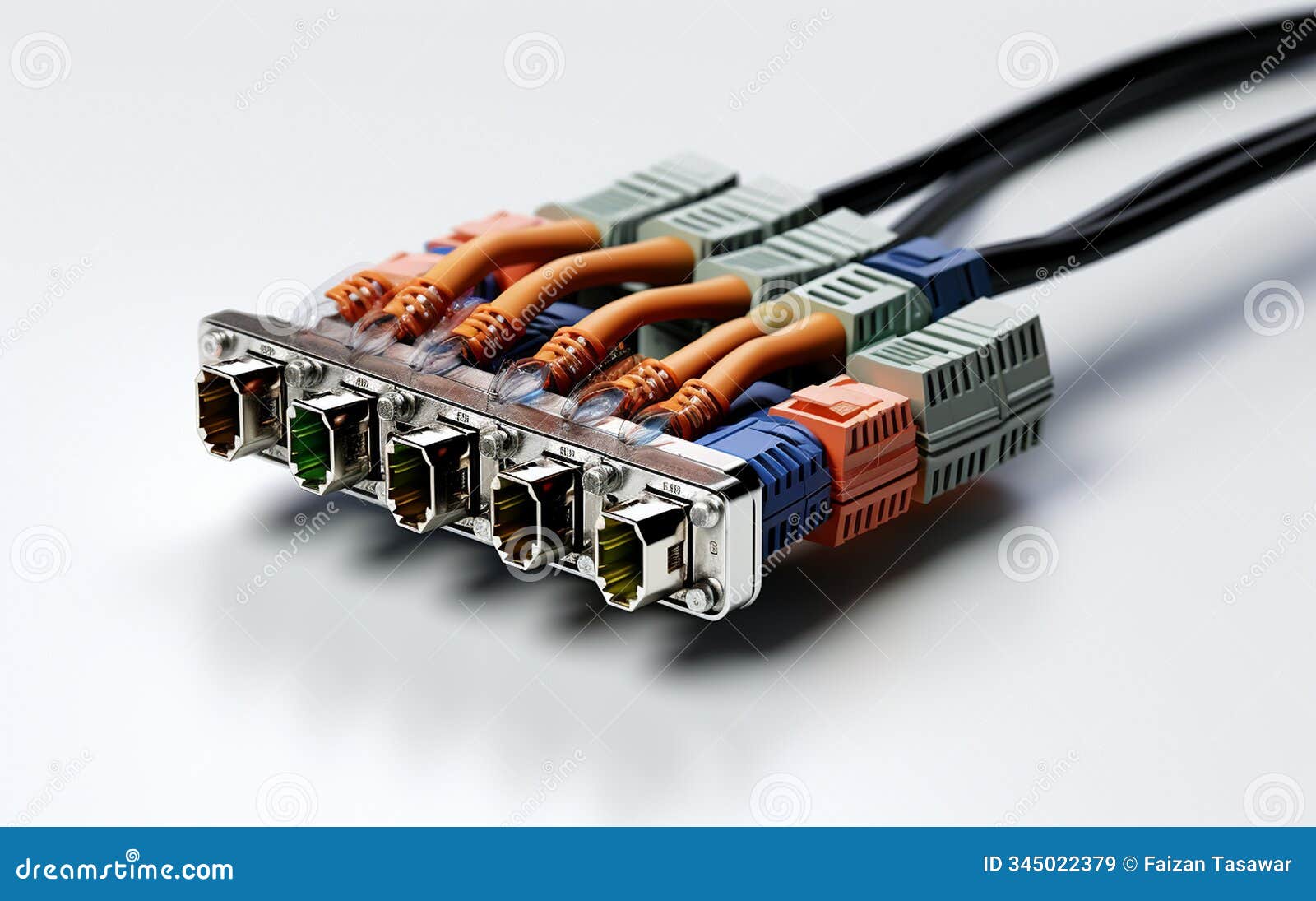 Computer Connection on White Background Stock Illustration ...