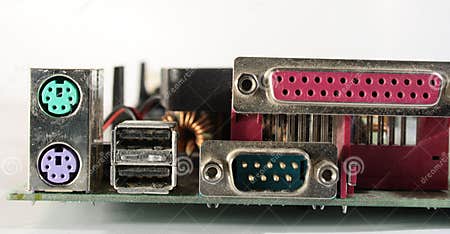 Computer connections stock photo. Image of motherboard - 2396972